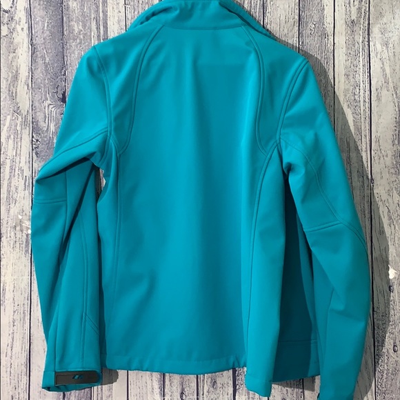 Koppen | Jackets & Coats | Koppen Teal Soft Shell Zipper Jacket Medium ...